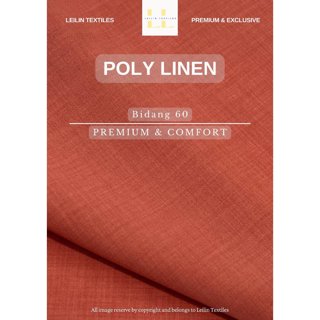 Kain Poly Linen Plain Bidang 60" Open Meter (0.5m) LEILIN TEXTILES ...