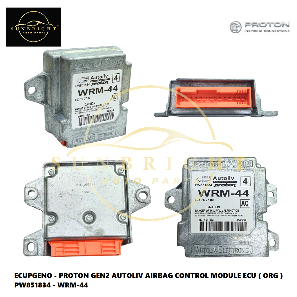 PROTON GEN2 AUTOLIV AIRBAG CONTROL MODULE ECU ( ORG ) PW851834 - WRM-44 ...