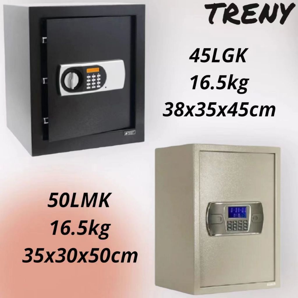 TRENY LCD Dual Locking Alarm Electronic Three Steel Safety box/Safe Box SafetyBox Safe Box ...