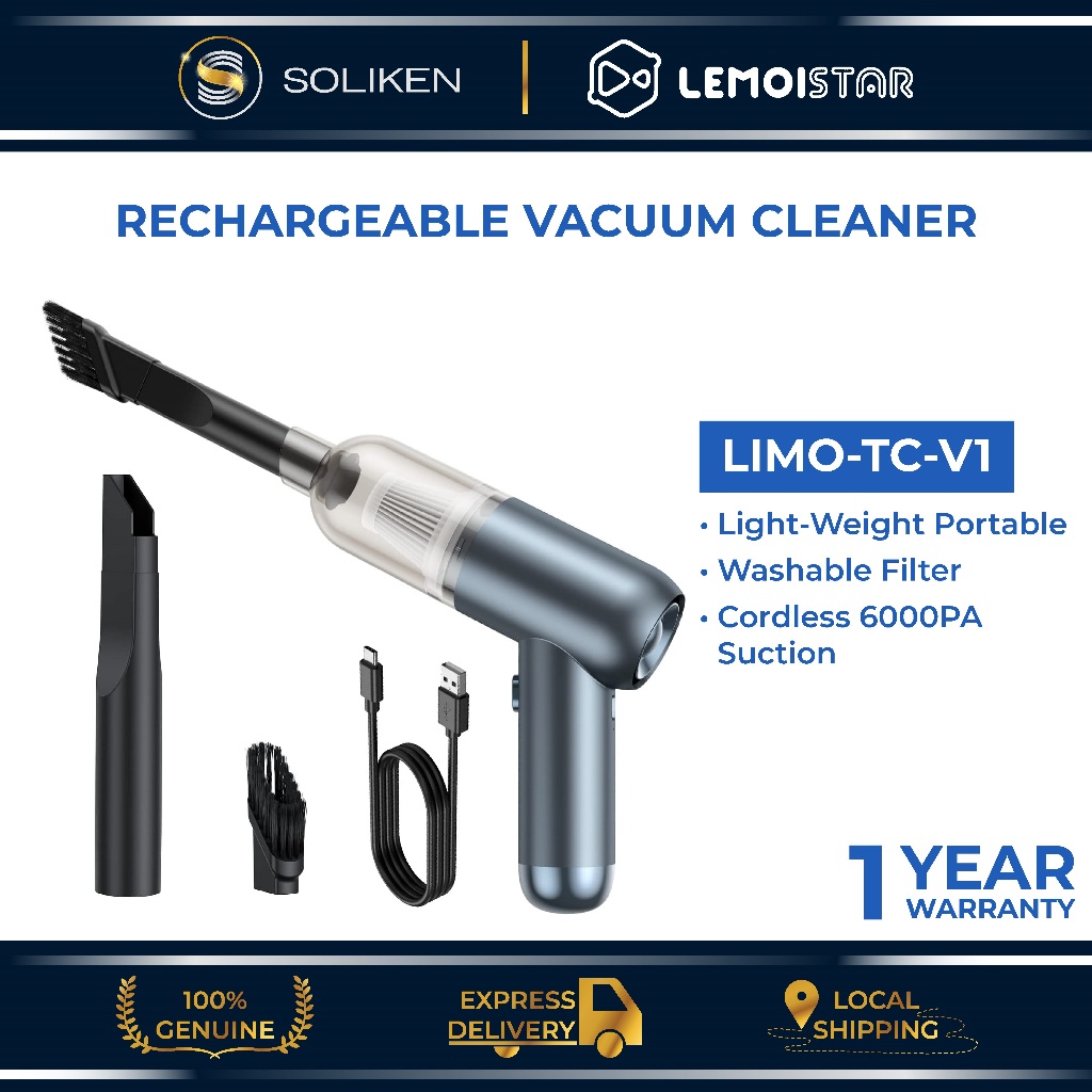 LEMOISTAR LIMO-TC-V1 Portable Handheld Vacuum Cleaner, Mini Car Vacuum ...