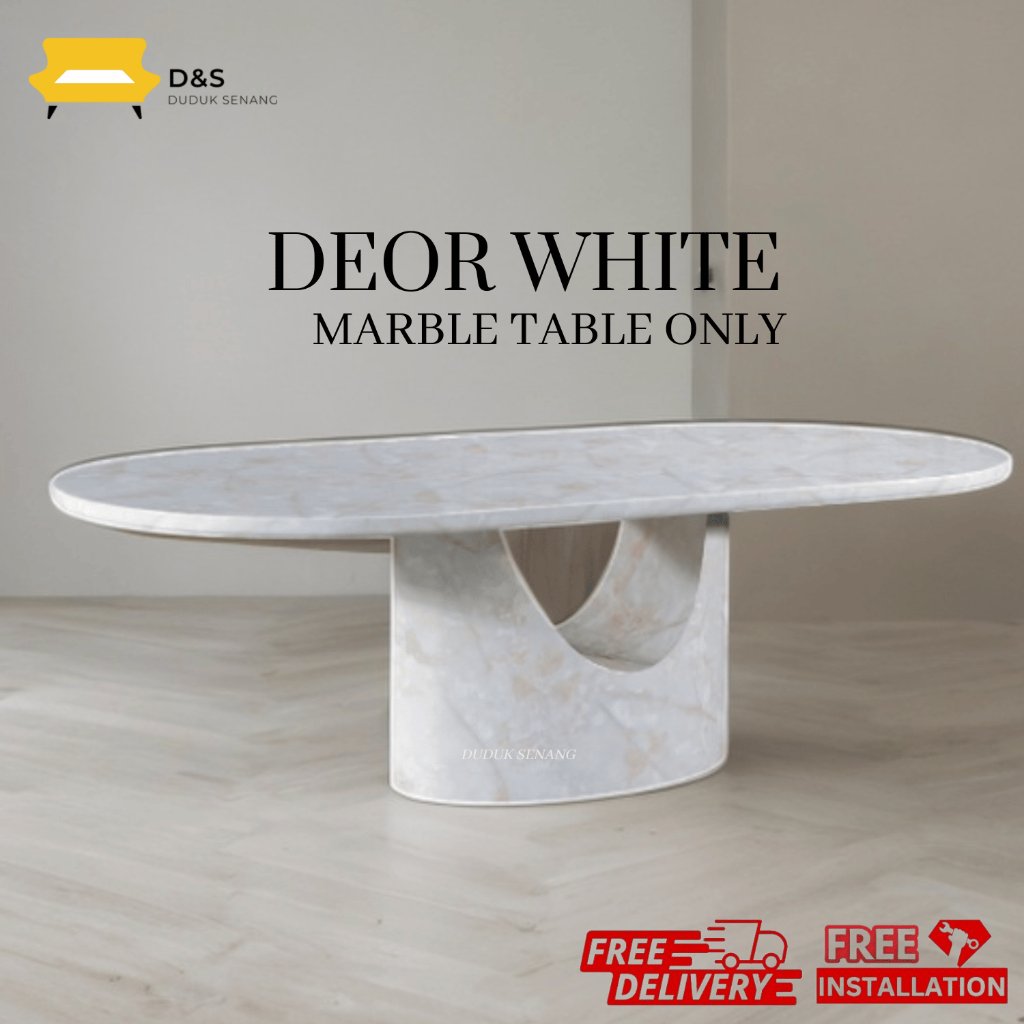DEOR WHITE Marble table only /MeJa Marble sahaja | Shopee Malaysia