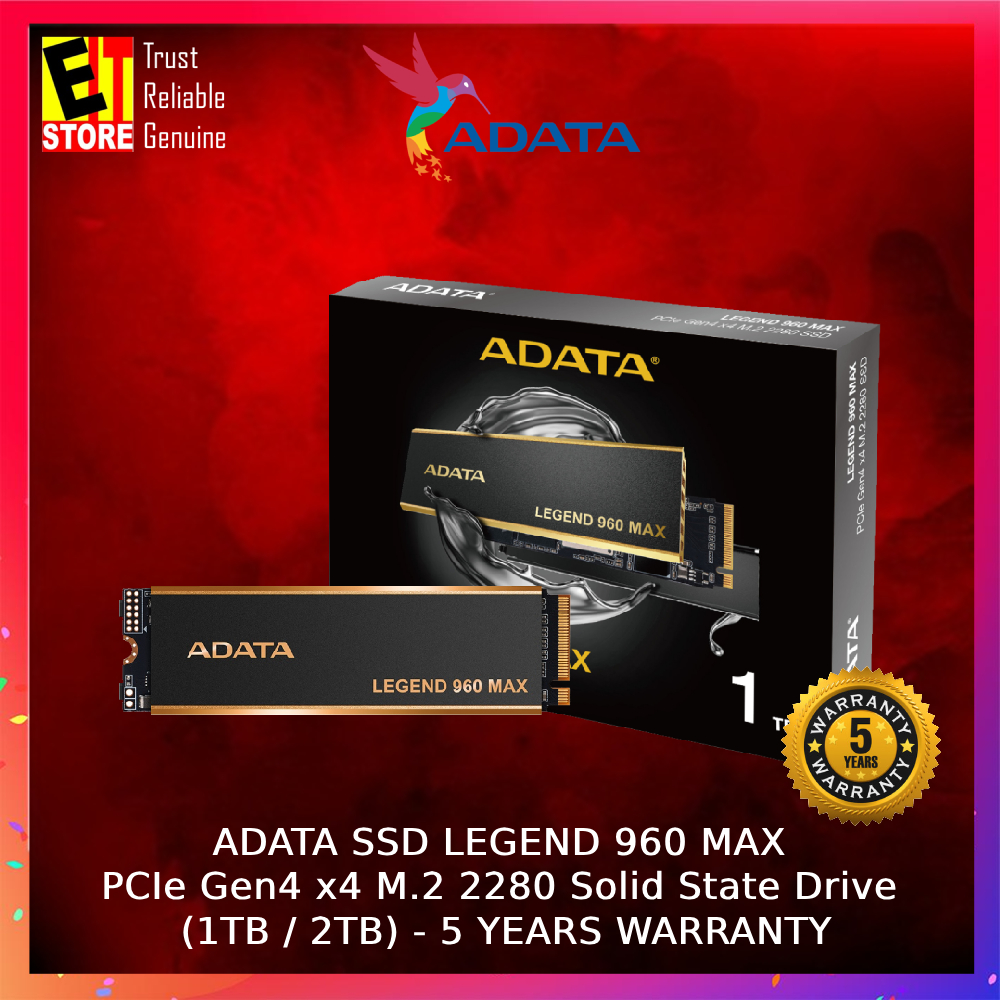 ADATA SSD LEGEND 960 MAX PCIe Gen4 x4 M.2 2280 Solid State Drive 1TB ...