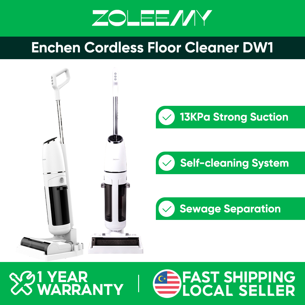 Enchen DW1 Wet and Dry Cordless Vacuum Cleaner 3 IN 1 Floor Washer Self ...