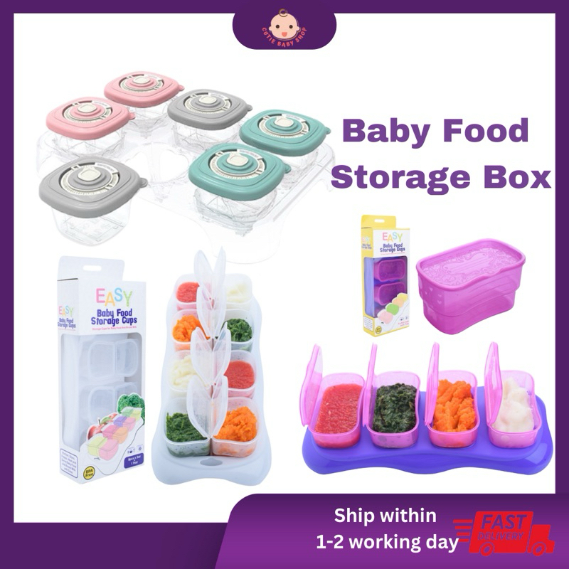 Autumnz Baby Food Container Air Tight Storage Cup Box Set | Shopee Malaysia
