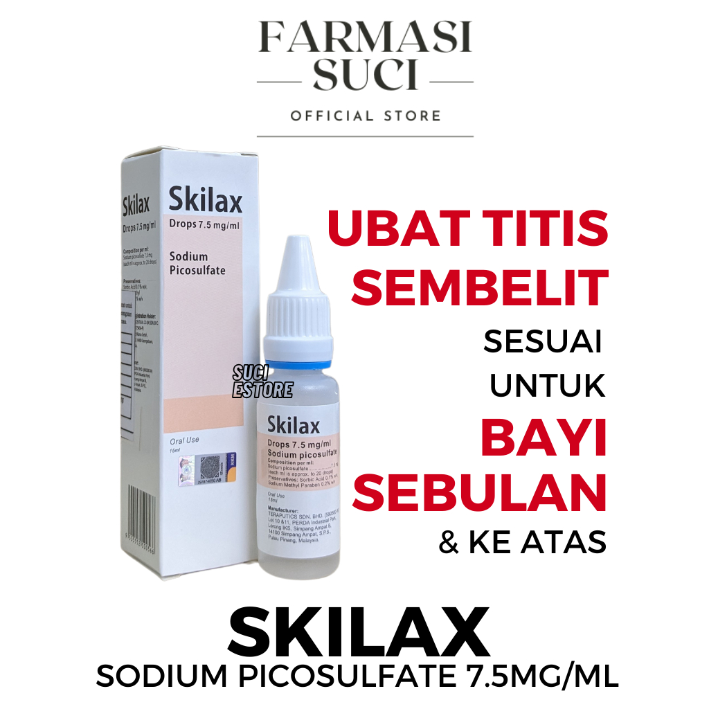Skilax Drops 7.5mg/ml Sodium Picosulfate 15ml - Ubat sembelit bayi 1 ...