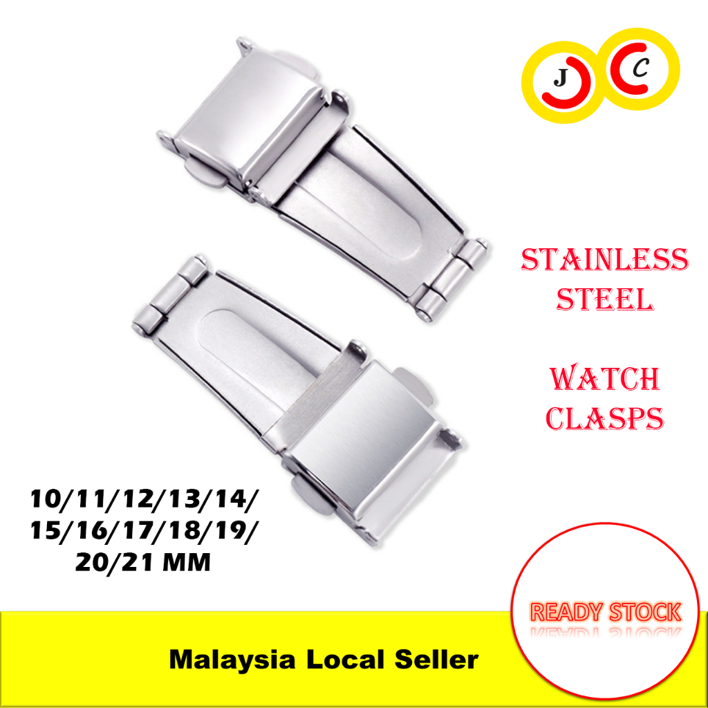 10/11/12/13/14/15/16/17/18/19/20/21mm Stainless Steel Watch Strap Push ...