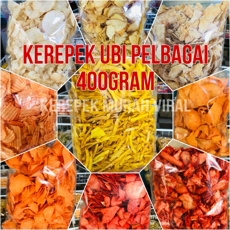 KEREPEK/SNACKS UBI 400g ANEKA KEREPEK UBI 400g POTATO CHIPS 🌶️🧅🧄🍠🍌 | Shopee Malaysia