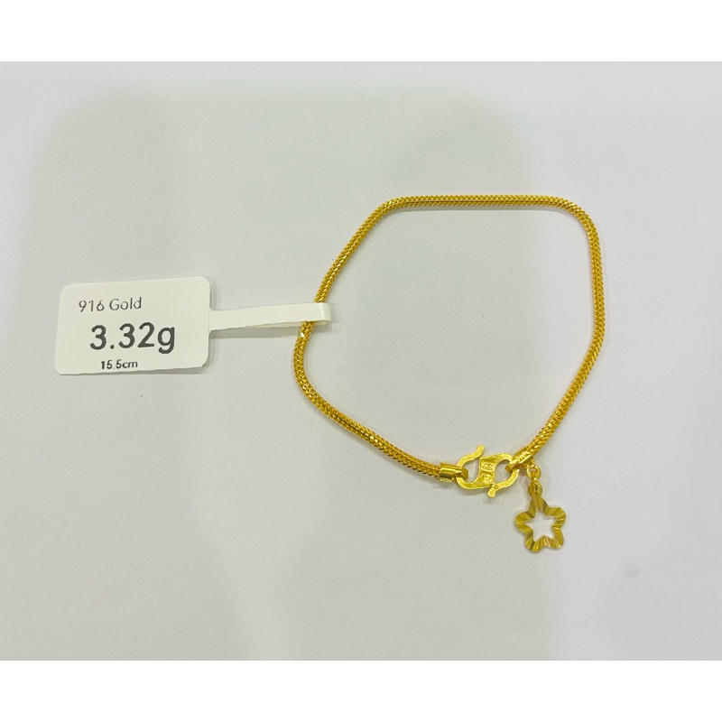 Youloong Rantai/Gelang tangan Pandora EMAS916/ 916Gold Pandora bracelet ...