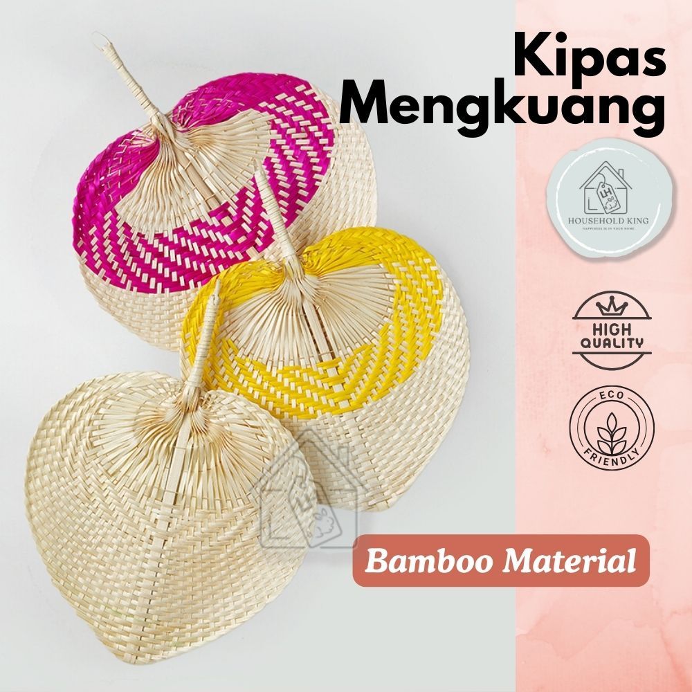 Kipas Tangan Corak Tradisional Kipas Tangan Buluh Bamboo Anyaman ...