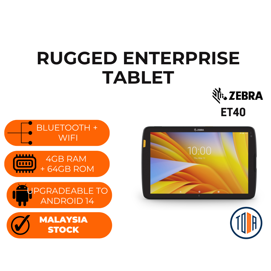Zebra ET40 Rugged Enterprise Tablet 4GB+64GB Android 14 | Shopee Malaysia