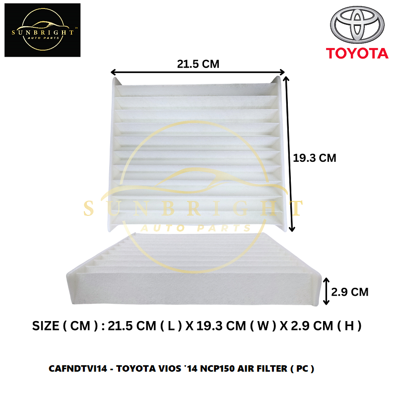 TOYOTA VIOS '14 NCP150 AIR FILTER ( PC ) | Shopee Malaysia