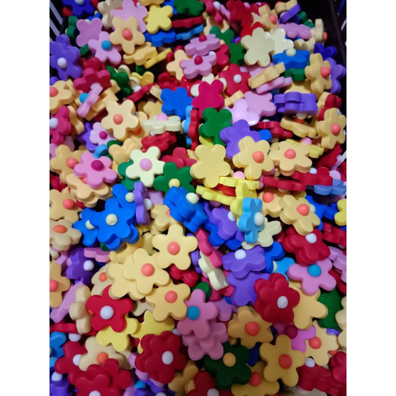 Flower soft resin Bunga silicone DIY art hair accessories cute comel ...
