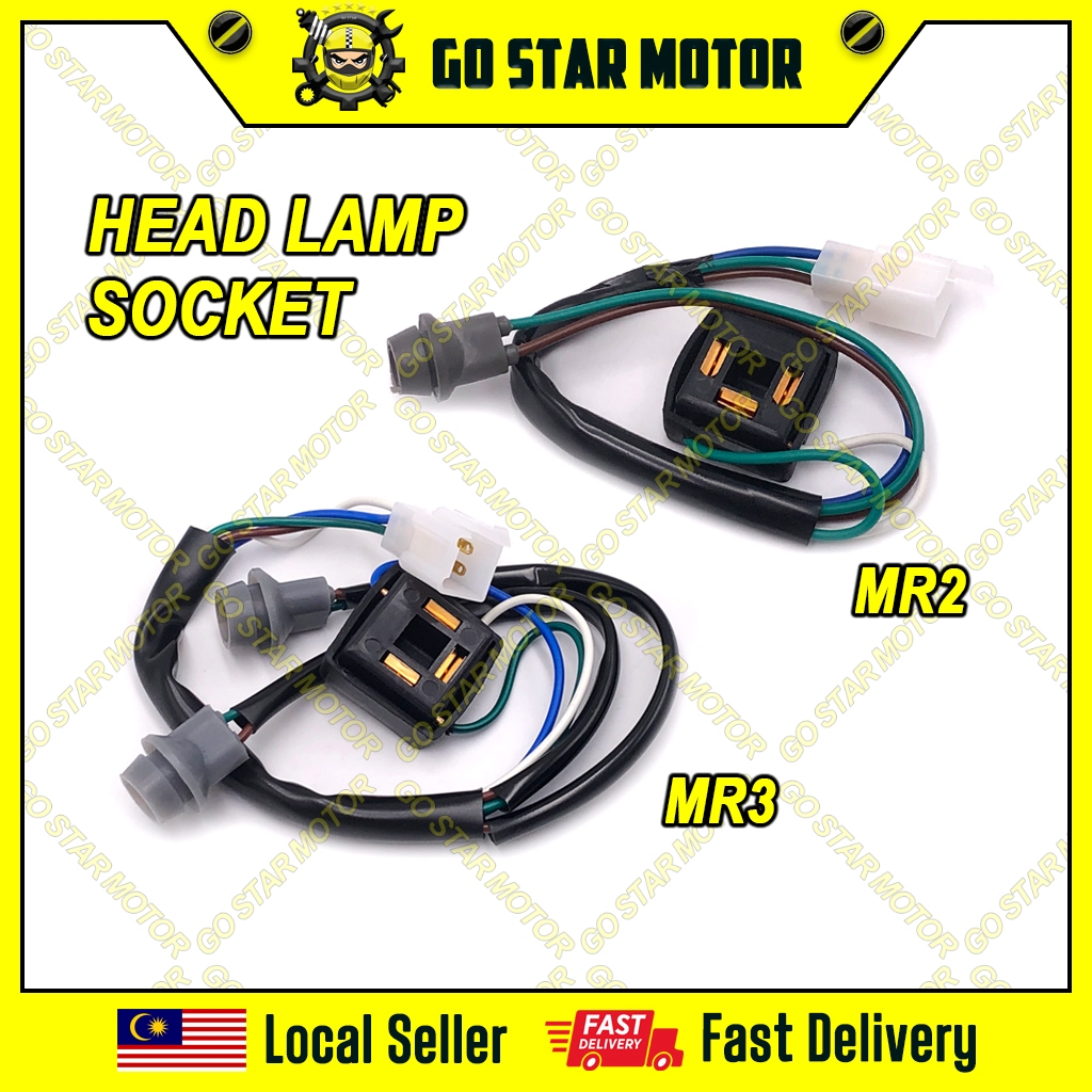 MODENAS KRISS MR2 MR3 Head Lamp Socket Set Soket Lampu Depan Head Light Wiring | Shopee Malaysia