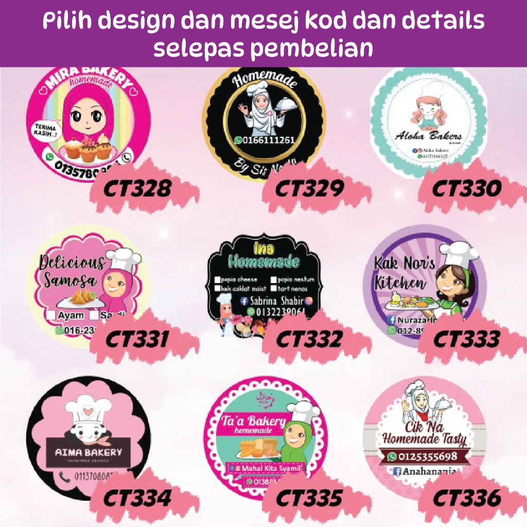 FREE DESIGN Sticker Produk - MOQ 200pcs | Shopee Malaysia