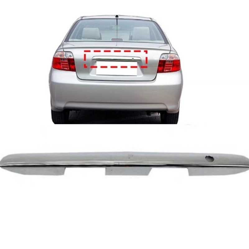 TOYOTA VIOS NCP42 2003-2007 REAR BONNET CHROME GARNISH | Shopee Malaysia