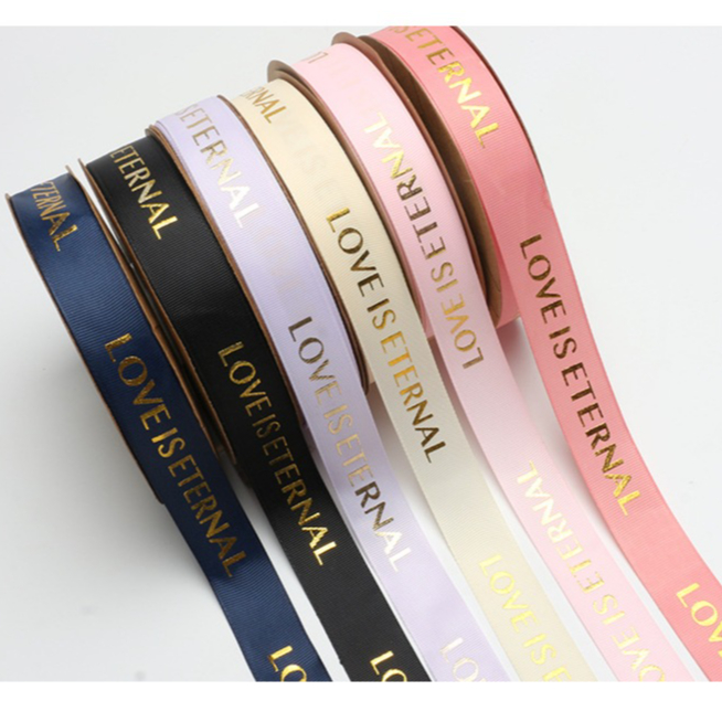 (35M)(CLEAR STOCK) 2.5CM LOVE IS ETERNAL RIBBON Bouquet DIY Gifts ...
