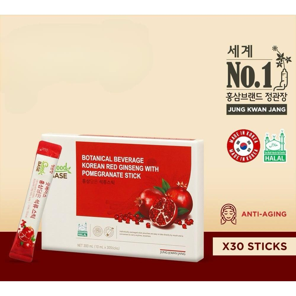 GOOD BASE KOREAN RED GINSENG WITH POMEGRANATE 10mL 30'S [EXP: 11/2025 ...