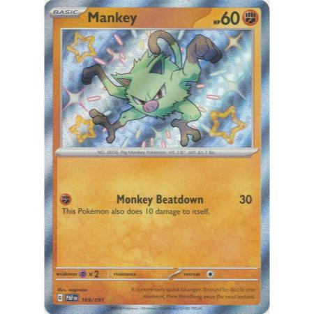 Pokemon tcg Mankey - 169/091 - Shiny Rare Paldean Fates | Shopee Malaysia