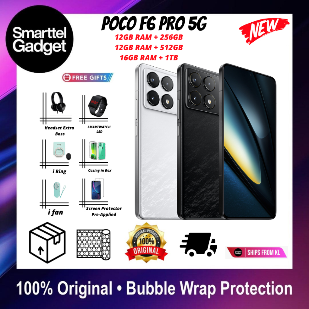 NEW MYSET POCO F6 PRO 5G | 12GB/256GB | 12GB/512GB | 16GB/1TB | WQHD+ ...