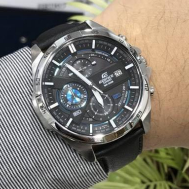 Best Quailty Casio Edifice EFR-556 Leather strap Chronograph Mens watch ...