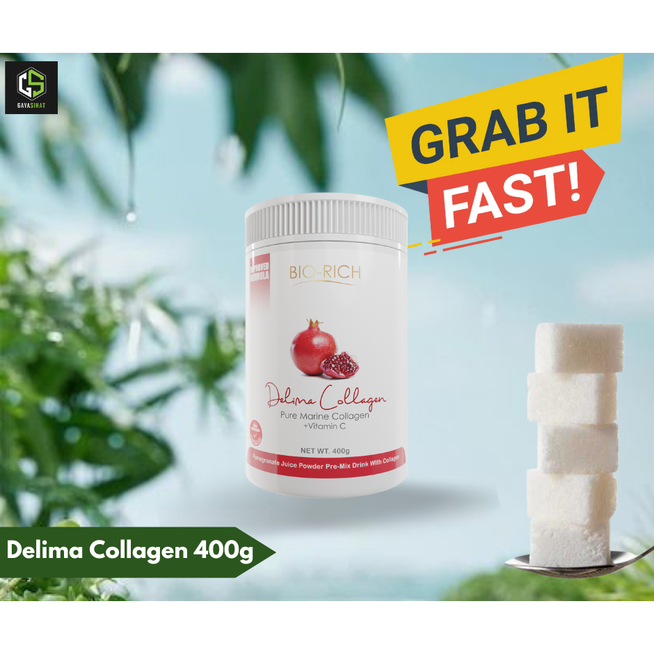 Biorich Delima Collegen (Pure Marine Collegen) + (VIT C 400g) | Shopee ...