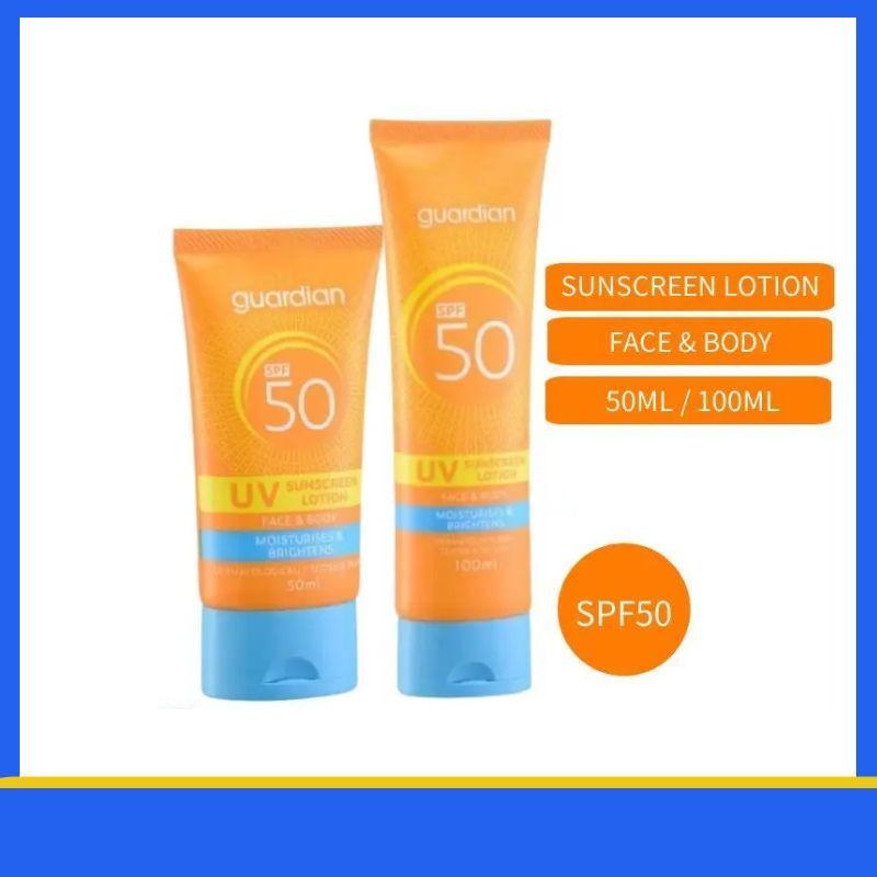 Guardian SPF50 UV Sunscreen Lotion for face & Body 50ml/100ml | Shopee Malaysia