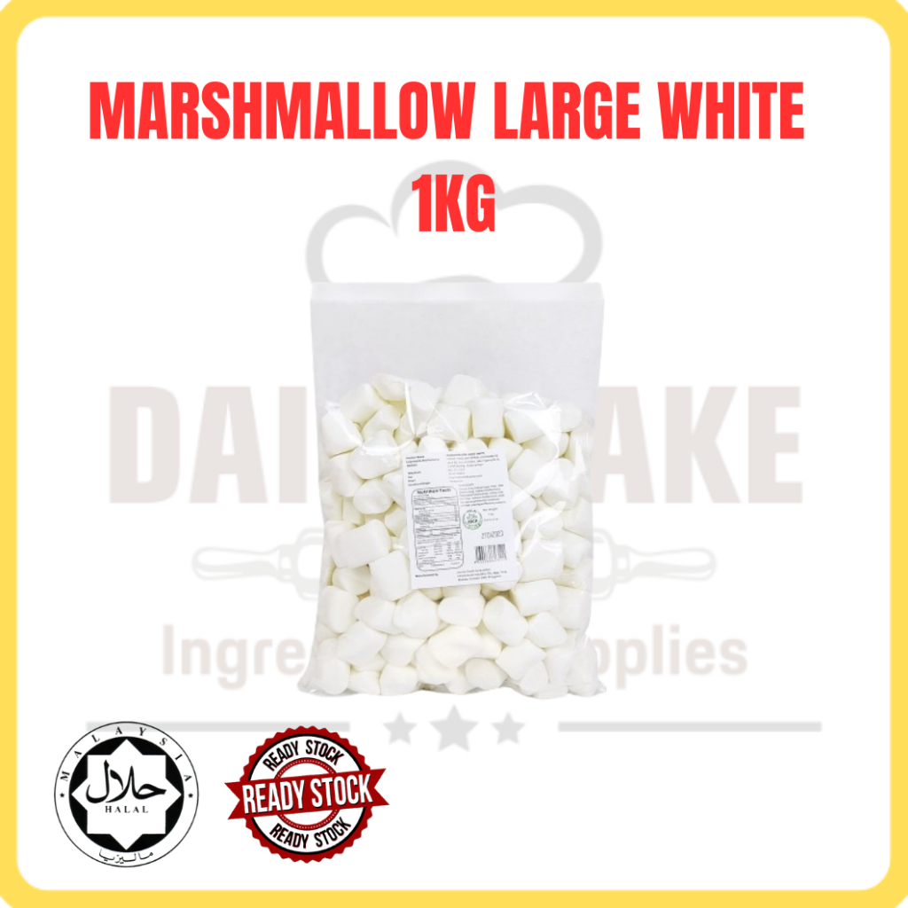 Marshmallow Large White 1KG/Marshmallow Besar Putih/棉花糖/Ingredients ...