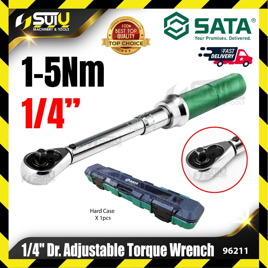 SATA 96211 1/4" Dr.Adjustable Torque Wrench 1-5NM | Shopee Malaysia