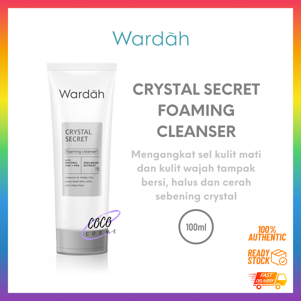 New Packaging Wardah White Secret Crystal Secret Foaming cleanser with ...