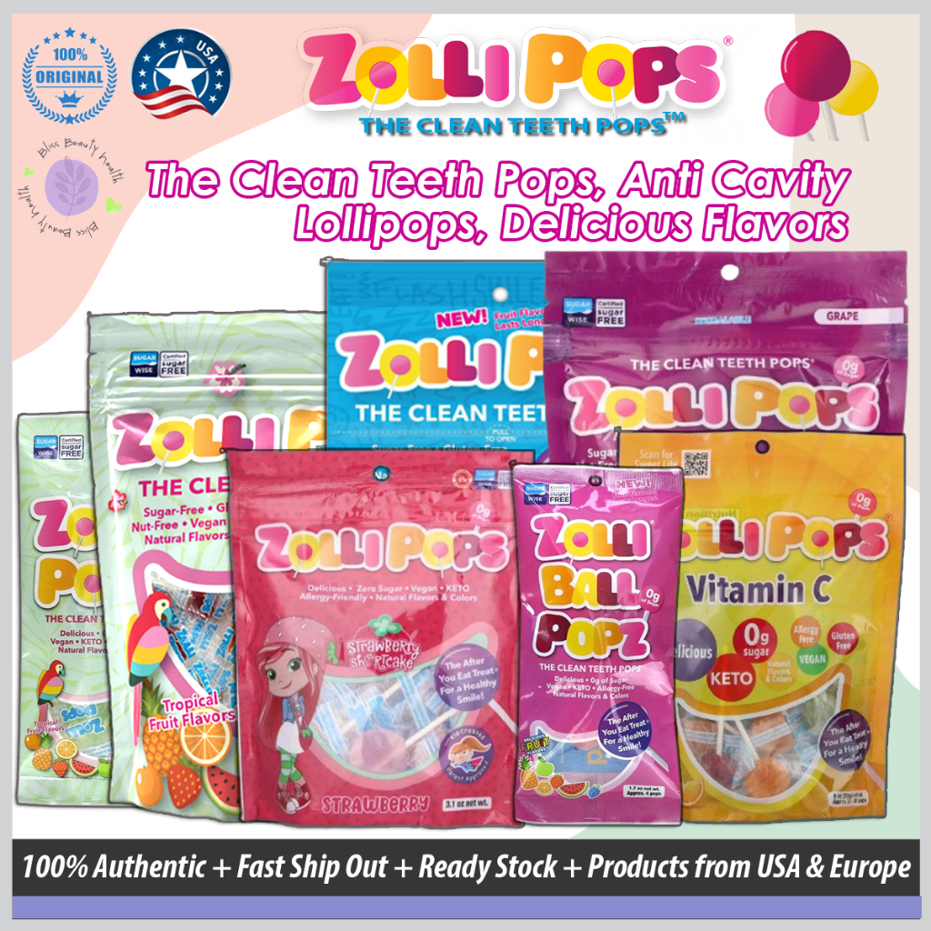 Zollipops The Clean Teeth Pops, Anti Cavity Lollipops, Delicious ...