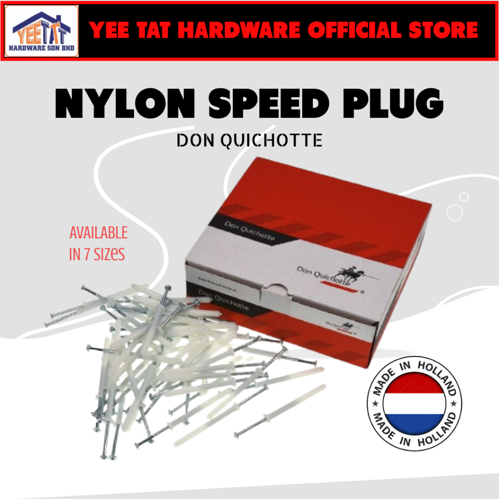 【𝟏𝟎𝟎% 𝗠𝗔𝗗𝗘 𝗜𝗡 𝗛𝗢𝗟𝗟𝗔𝗡𝗗】 100PCS DQ NYLON SPEED PLUG NAIL ANCHOR HAMMER ...