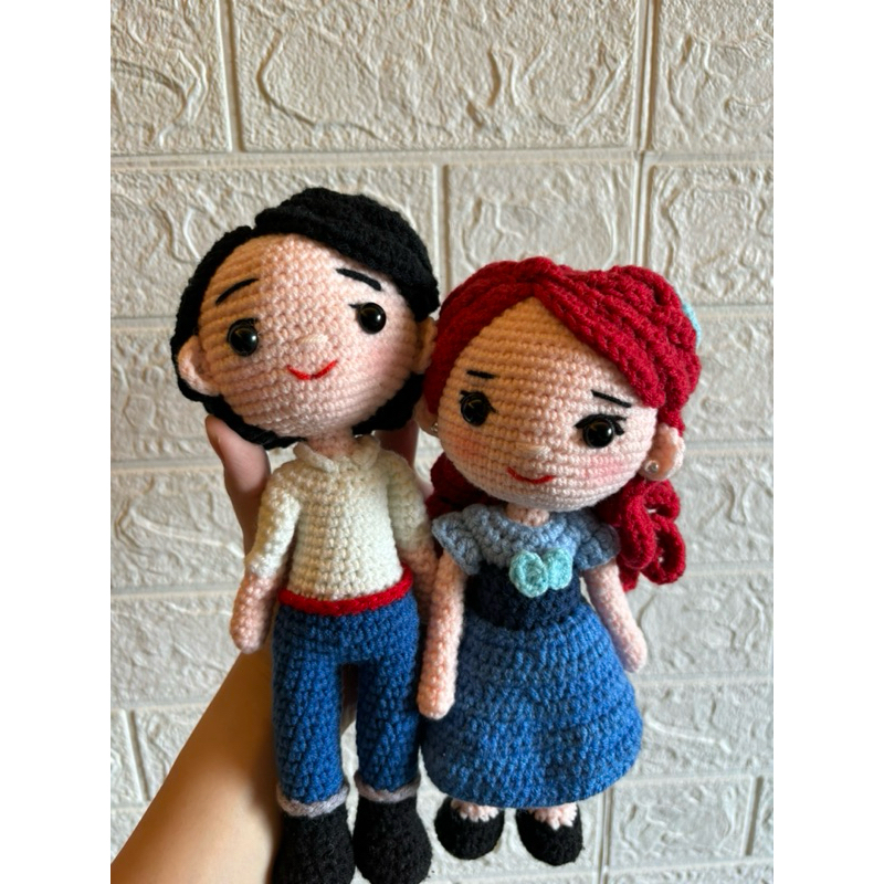 1 Set Couple From The Little Mermaid Crochet/Amigurumi (Princess Ariel ...
