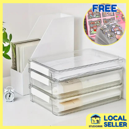 Multifunction Stackable A4 Large Capacity Transparent Storage Box ...