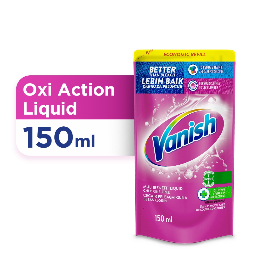 Vanish Fabric Clothes Oxi Action Stain Remover Pink Liquid Doy Refill ...