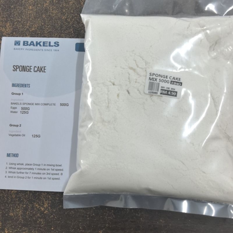YIBAKE Bakels vanilla sponge mix 500g premix kek optima | Shopee Malaysia