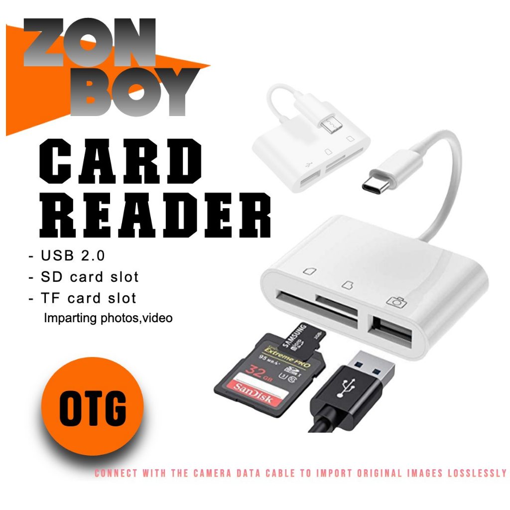 Camera Card Reader Type C USB 3 in 1 OTG Adapter For U Disk Drive TF ...