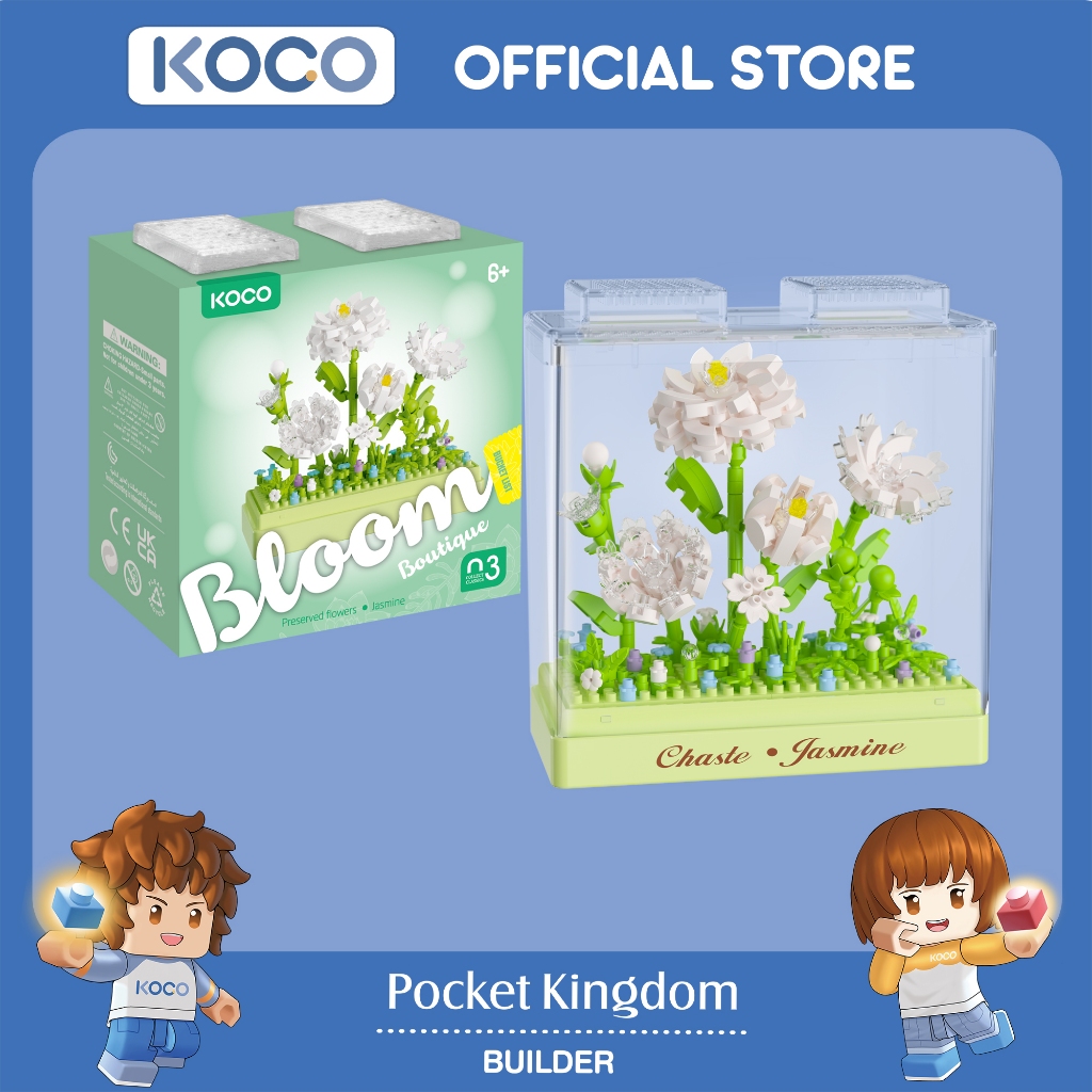 KOCO Preserved Fresh Flower Jasmine With Case 285pcs (KC02084) Micro ...