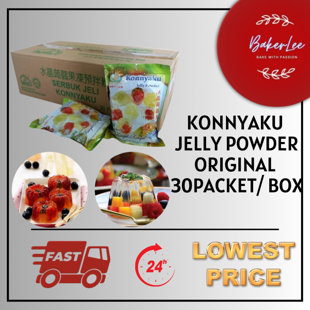 [30PACKS PER CARTON] Happy Grass Konnyaku Jelly Powder / Original Flavour 快乐草水晶蒟蒻果冻预拌粉 | Shopee ...