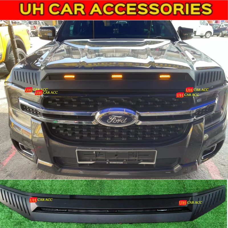FORD RANGER T9 2022-2024 LED FRONT BONNET BONET GUARD PROTECTOR VISOR ...