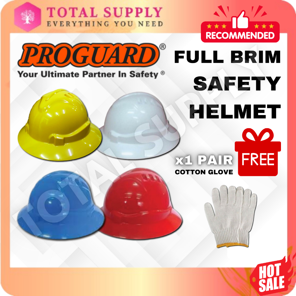 PROGUARD FULL BRIM SAFETY HELMET SIRIM CERTIFIED [ YELLOW | WHITE ...