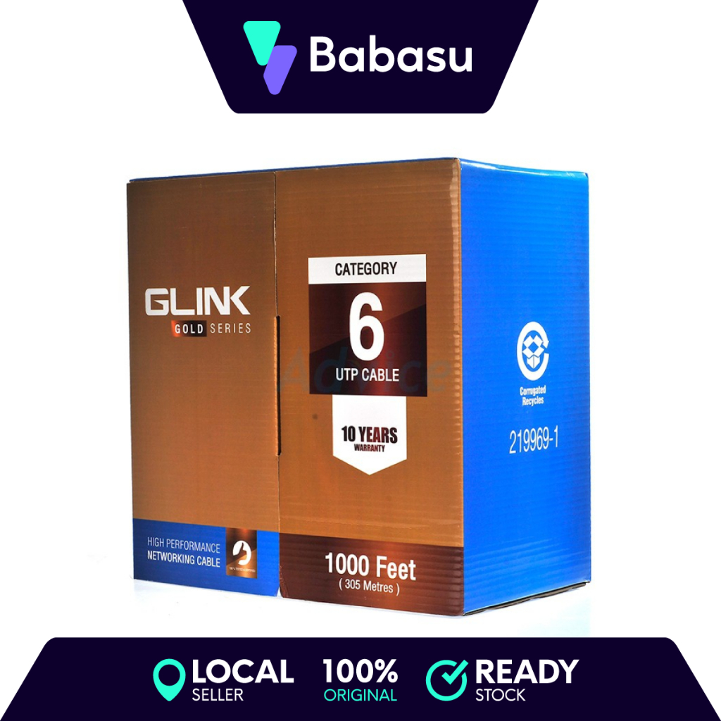 GLINK-CAT 6 LAN CABLE BOX (24AWG)-305M/100M | Shopee Malaysia