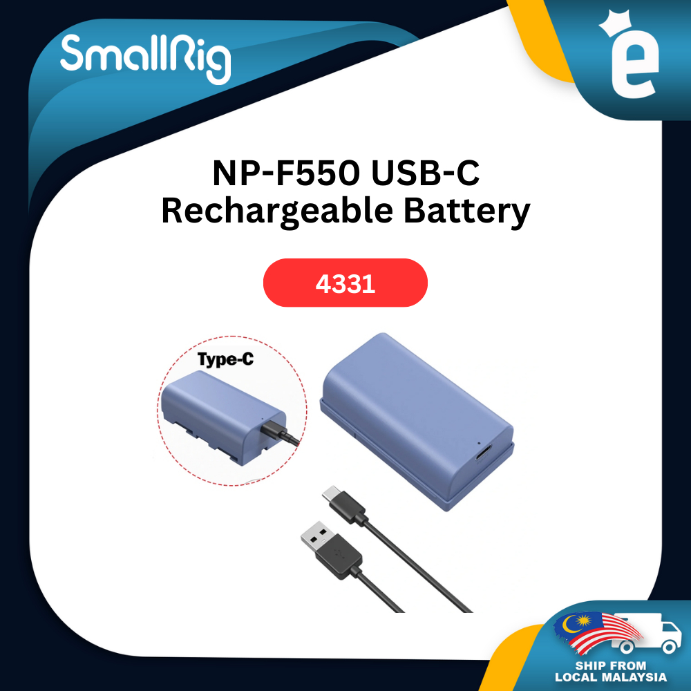 Smallrig NP-F550 USB-C Rechargeable Camera Battery Cameras / LED Light ...