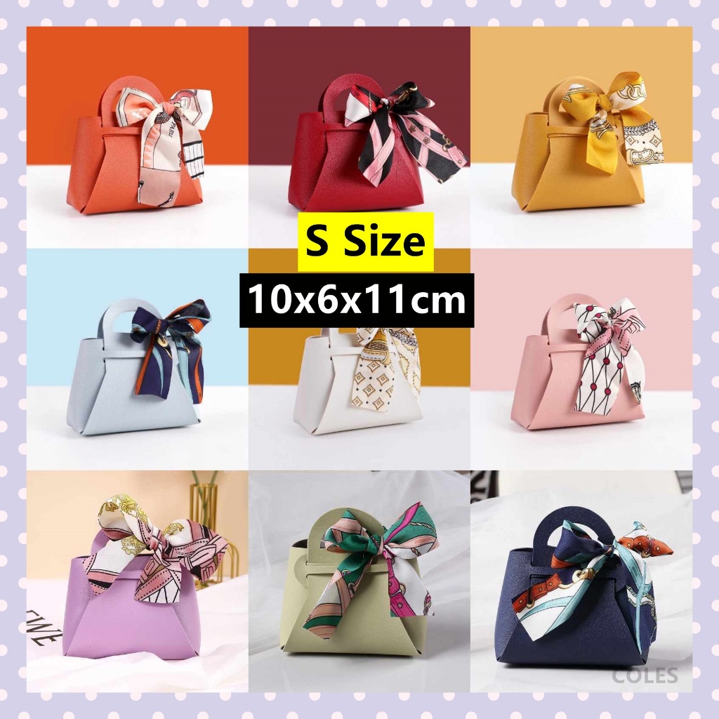 European Style Leather Gift Bag (S) Mini Goodies Bag Doorgift Bag ...