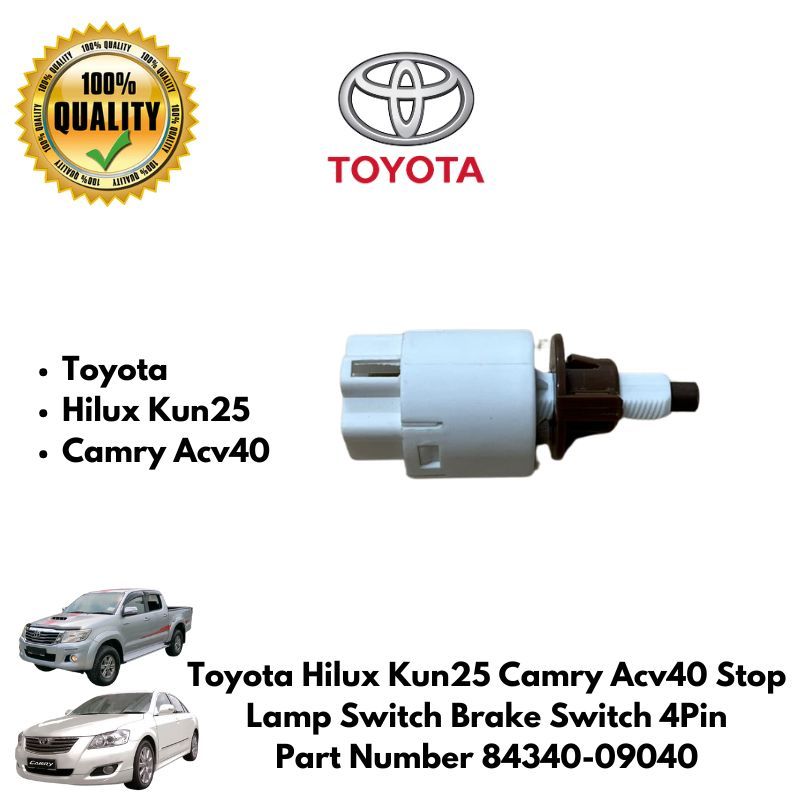 Toyota Hilux Kun25 Camry Acv40 Stop Lamp Switch Brake Switch 4Pin 84340 ...