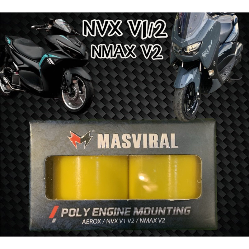 100 % ORIGINAL MASVIRAL POLY ENGINE MOULDING BUSH SET (2PCS) NVX V1/V2 ...
