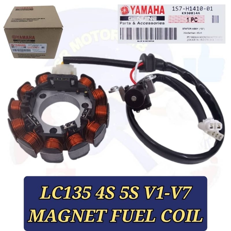 OEM YAMAHA 1S7 LC135 V1 V2 V3 V4 V5 V6 V7 4S 5S OLD NEW LC FUEL COIL MAGNET FUSE STATOR BAWAH ...