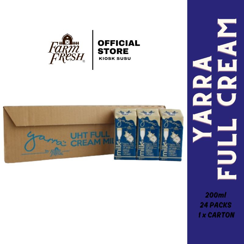Yarra By Farm Fresh UHT Full Cream 200ml x 24 packs | Shopee Malaysia