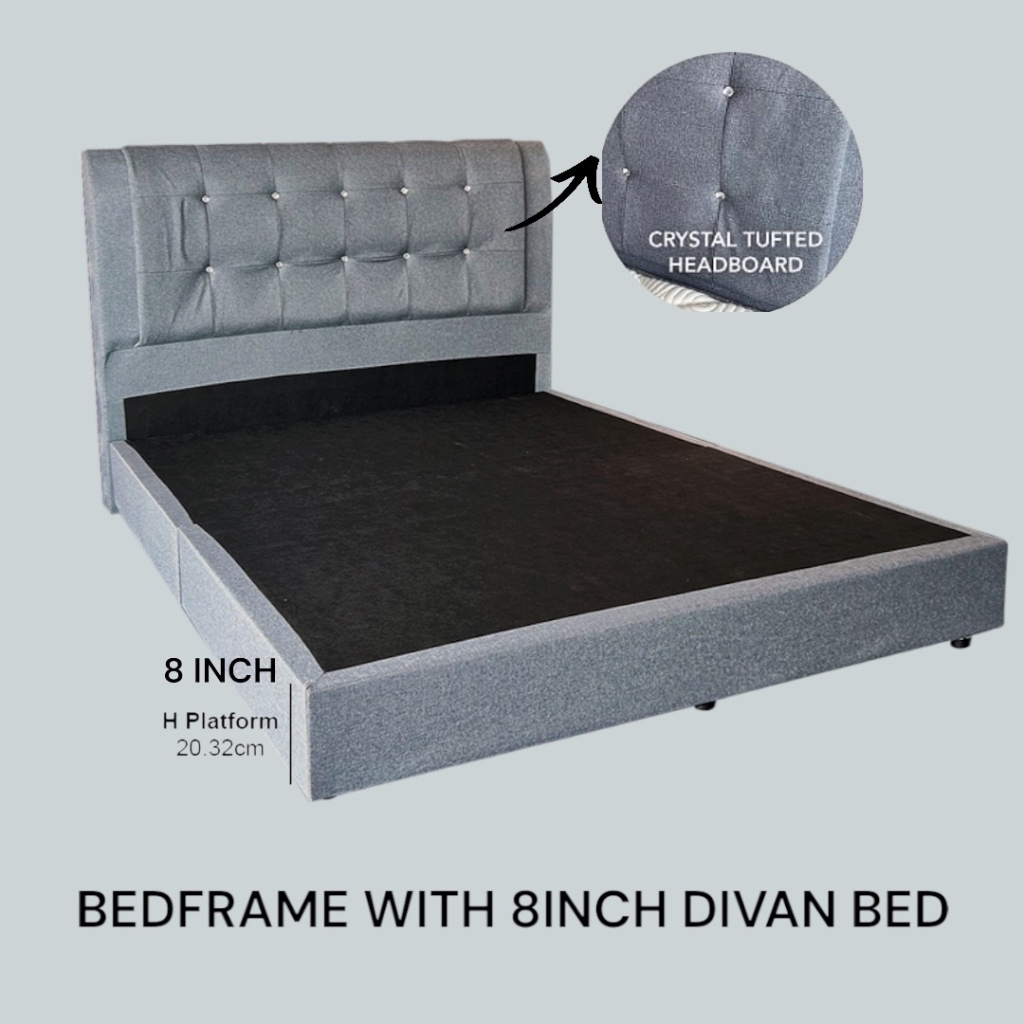 🔥DESIGNER BEDFRAME RM249 ONLY 8"DIVAN BOX🔥FELIX_Queen Size Bed Frame ...
