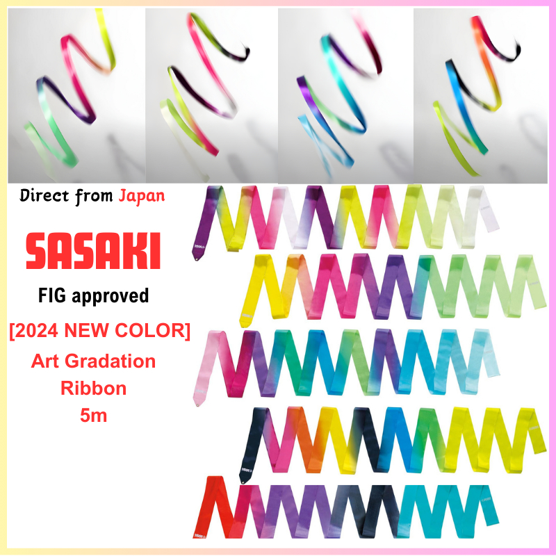 [2024 New Color] Sasaki Rhythmic Gymnastics Art Gradation Design Ribbon ...
