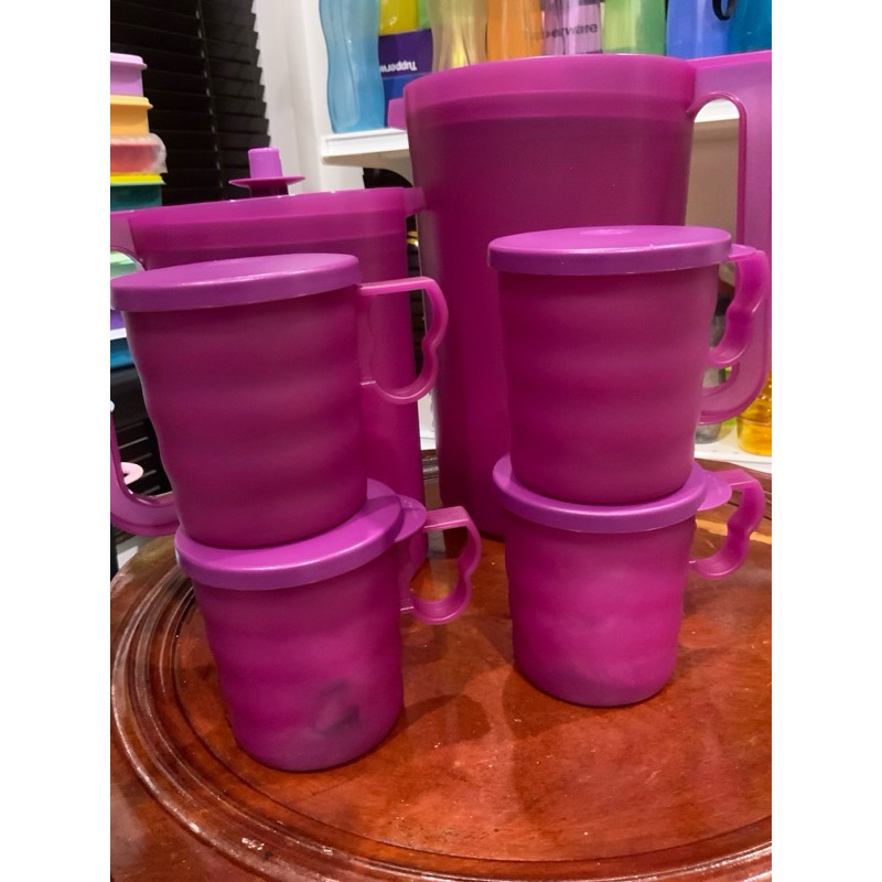 Tupperware Mug With Cover 350ml (4pcs) | Shopee Malaysia